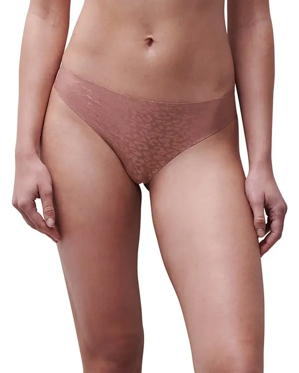 Chantelle Seamless Soft Stretch Thong - Pink Leo Shimmer