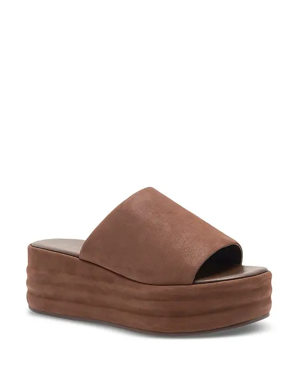 Free People Harbor Flatform Sandals - Oak