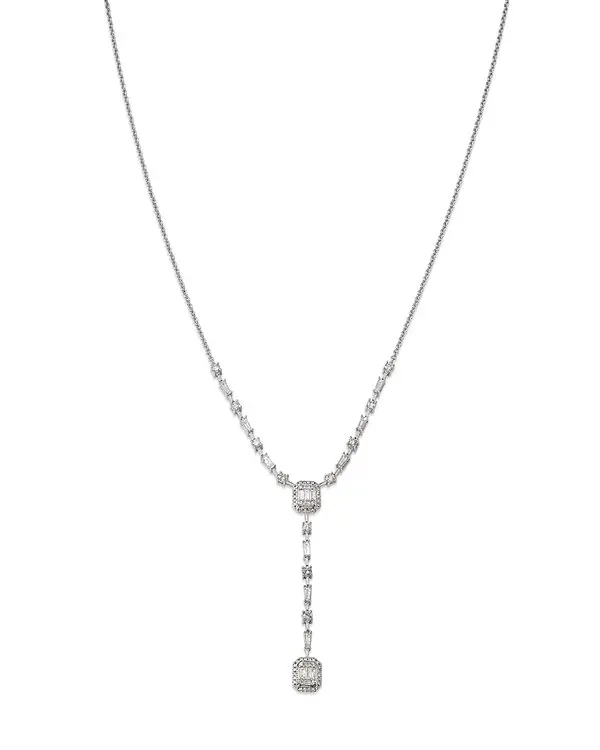 Bloomingdale'S Diamond Lariat Necklace - White