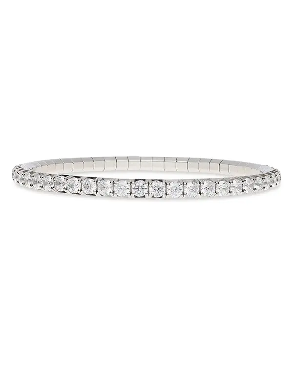 EXTENSIBLE 18k Gold Diamond Tennis Bracelet - White