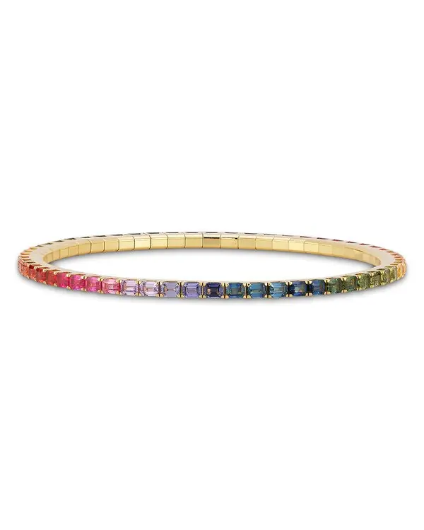 EXTENSIBLE Rainbow Sapphire Tennis Bracelet - Multi