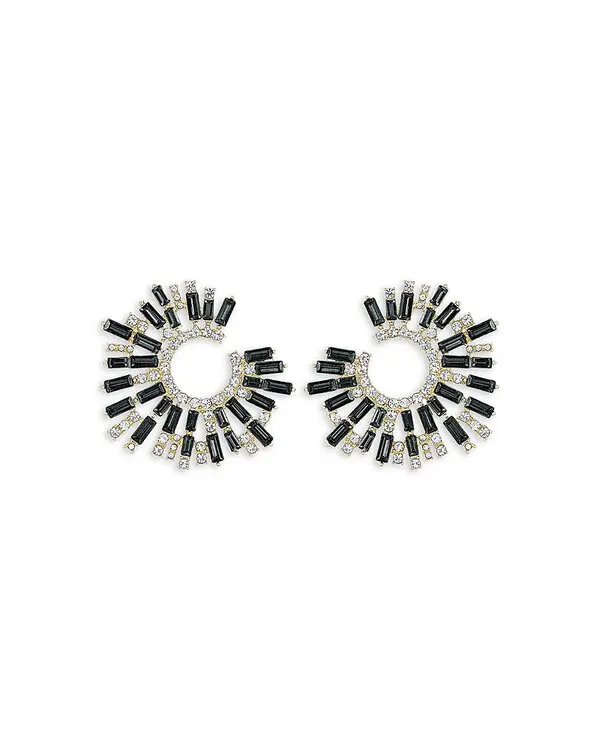 Ettika Open Circle Earrings - Black