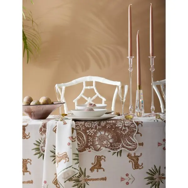MATOUK Tiger Palm Round Tablecloth, 108