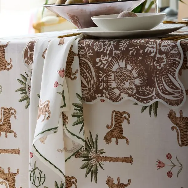 MATOUK Tiger Palm Tablecloth, 70 X 166