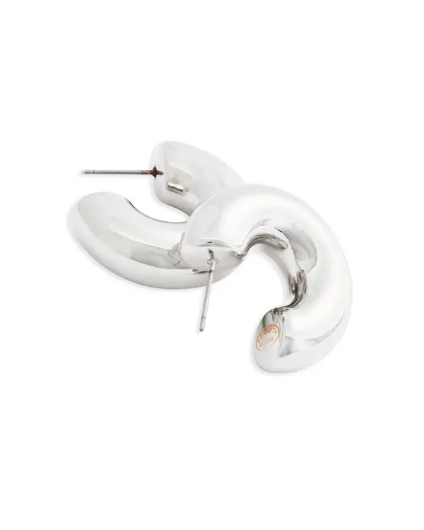 KENNETH JAY LANE Small C Hoop Earrings - Silver