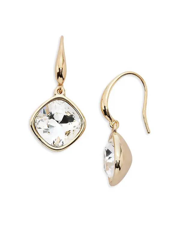 KENNETH JAY LANE Crystal Drop Earrings - Gold