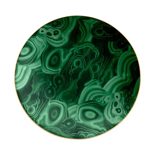 L'Objet Malachite Charger/cake Plate - Green