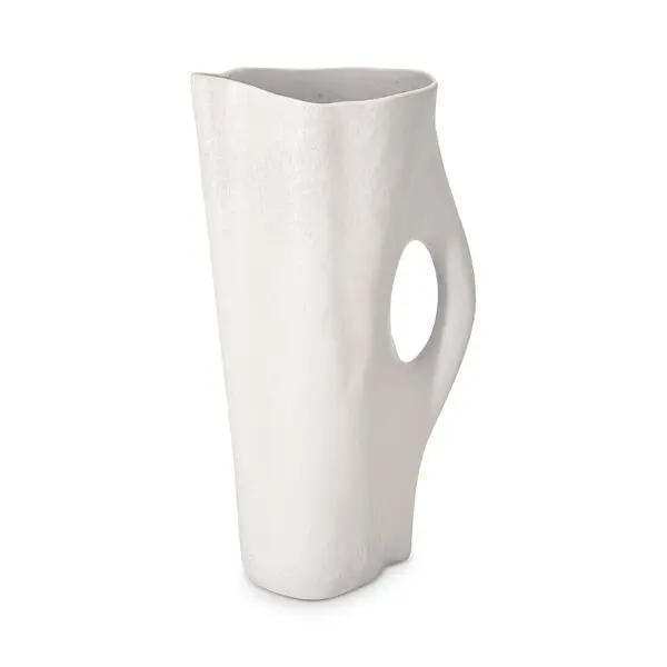 L'Objet Timna Porcelain Pitcher, Stone - White