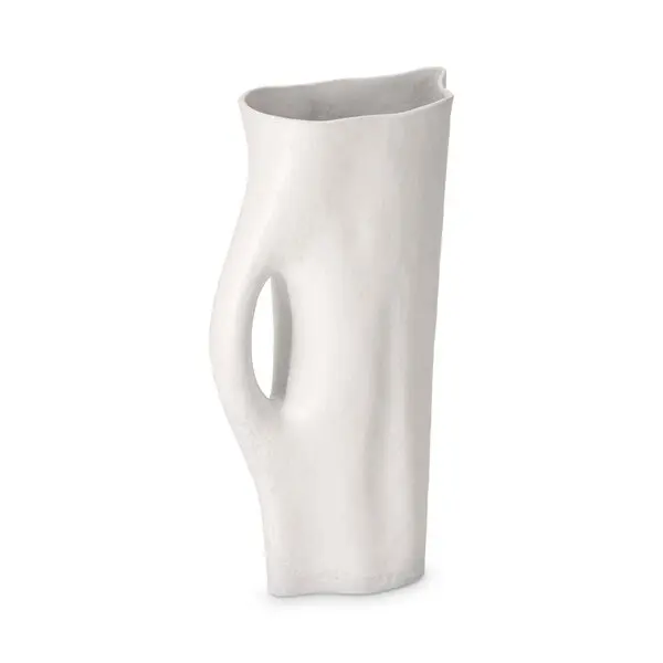 L'Objet Timna Porcelain Pitcher, Stone - White