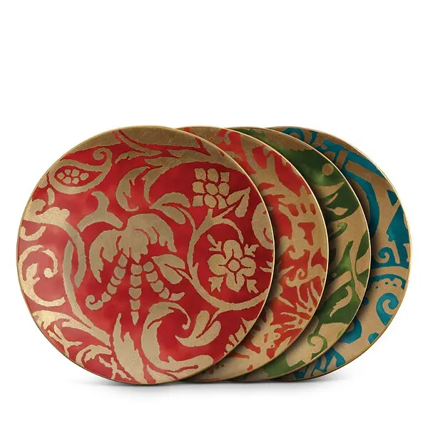 L'Objet Fortuny Dessert Plates, Set Of 4 - Multi