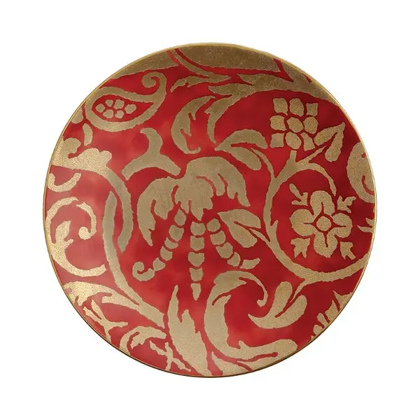 L'Objet Fortuny Dessert Plates, Set Of 4 - Red