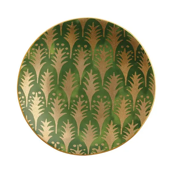 L'Objet Fortuny Canape Plates, Set Of 4 - Green