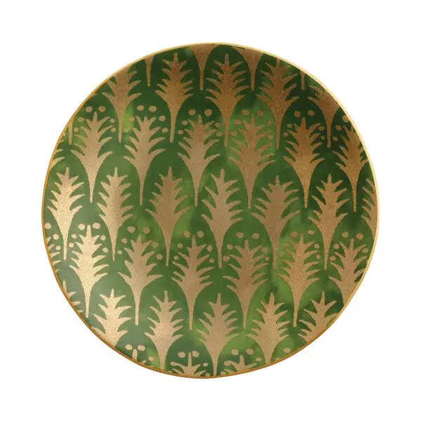 L'Objet Fortuny Canape Plates, Set Of 4 - Green