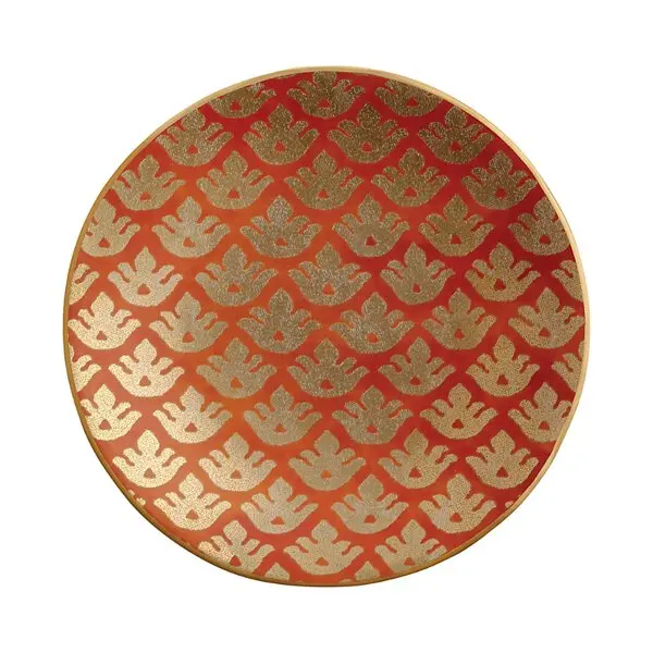 L'Objet Fortuny Canape Plates, Set Of 4 - Orange