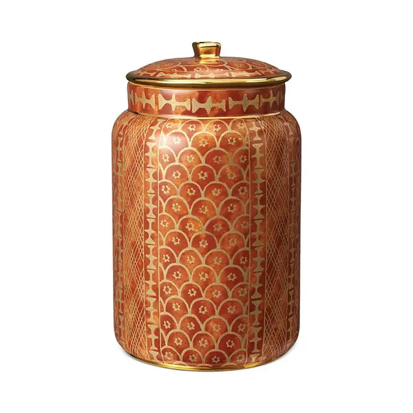 L'Objet Fortuny Ashanti Canister, Large - Orange