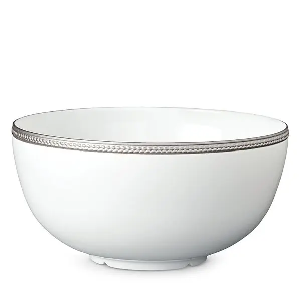 L'Objet Soie Tresse Platinum Serving Bowl - Silver