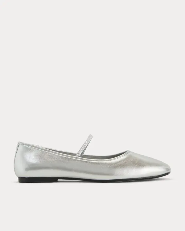 Everlane Leather Day Mary Jane - Silver