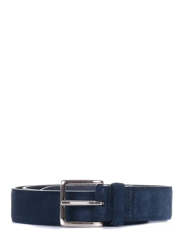 ORTIGNI Leather Belt - Blue