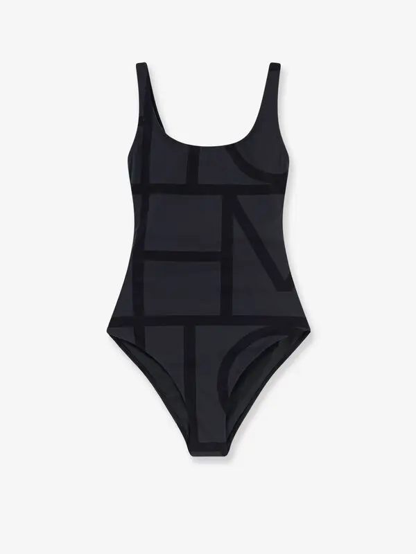 TOTEME Printed One-piece Swimsuit - Black