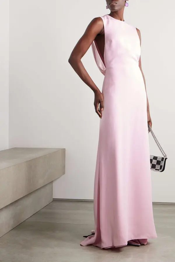 Valentino Garavani Bow-Embellished Gown In Pink - 50% Off | Editorialist