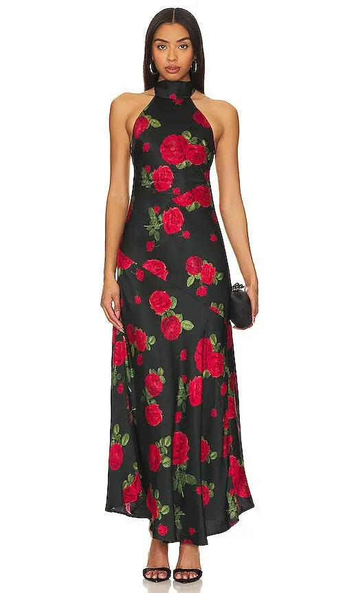 chinese dress ladies Astoria Drop Waisted Maxi Dress – The Missing Piece main image 0