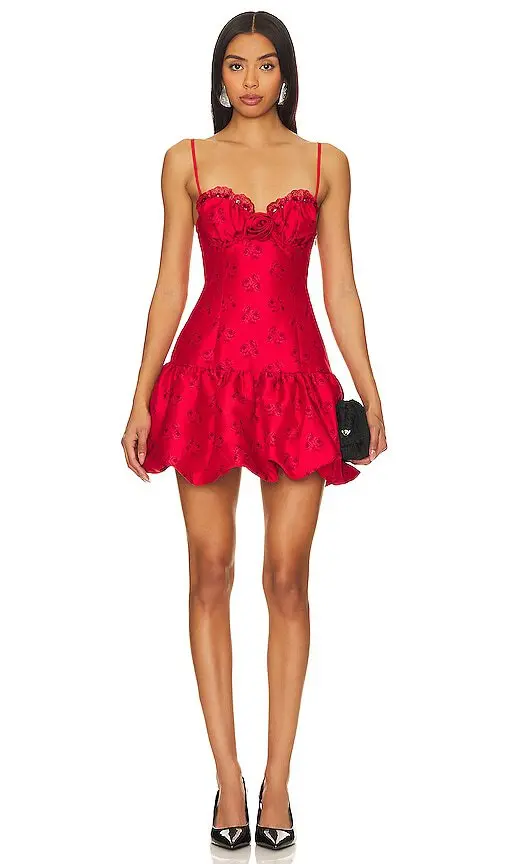 For Love & Lemons Annika Mini Dress - Red
