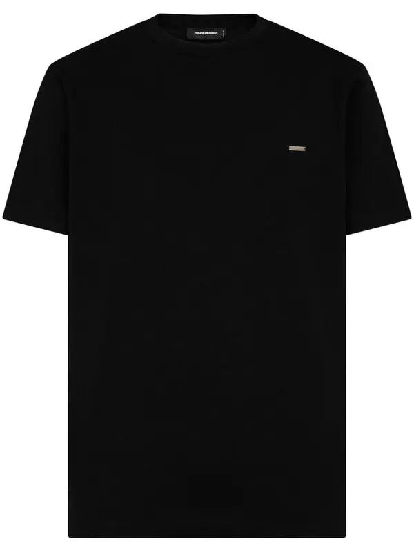 Dsquared2 Logo-plaque Cotton T-shirt - Black