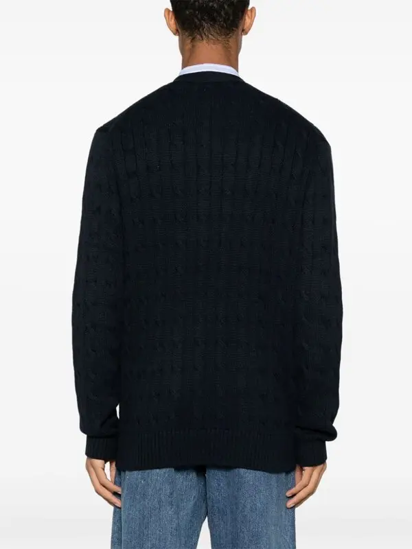 Polo Ralph Lauren Logo-embroidered Cable-knit Cardigan
