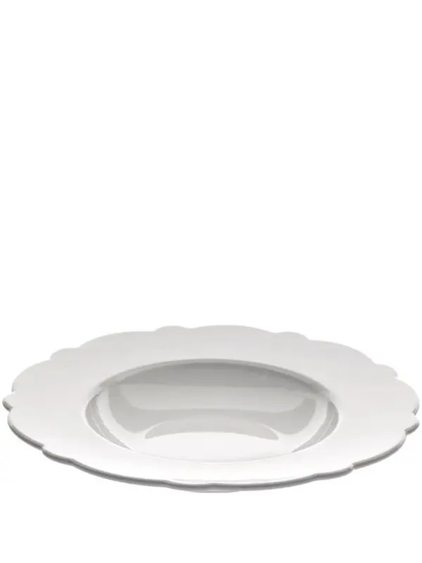 ALESSI Scallop-edge Soup Bowl - White