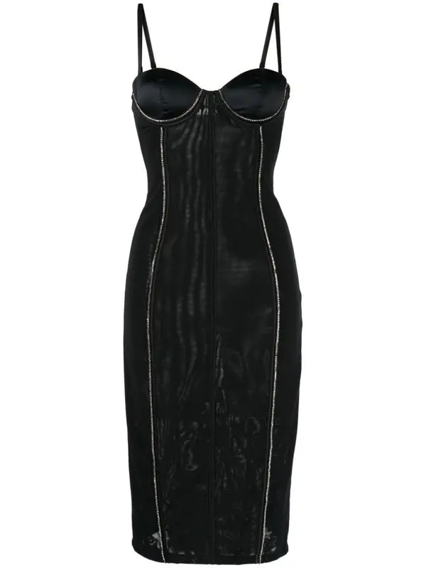 FLEUR DU MAL Brilliant Mesh Bustier Dress