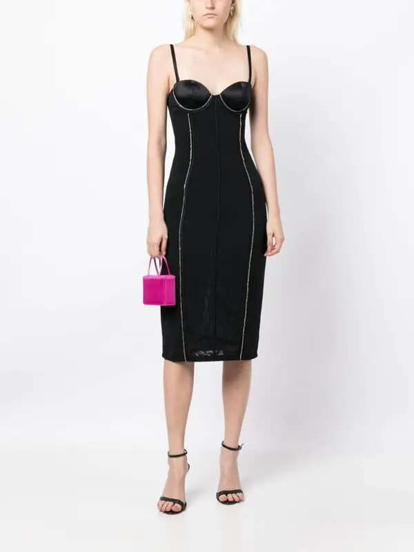 FLEUR DU MAL Brilliant Mesh Bustier Dress