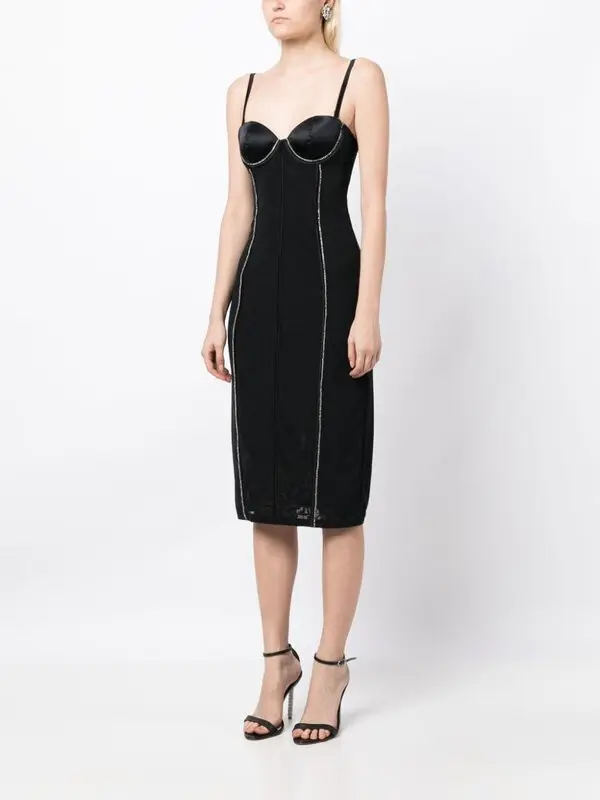 FLEUR DU MAL Brilliant Mesh Bustier Dress