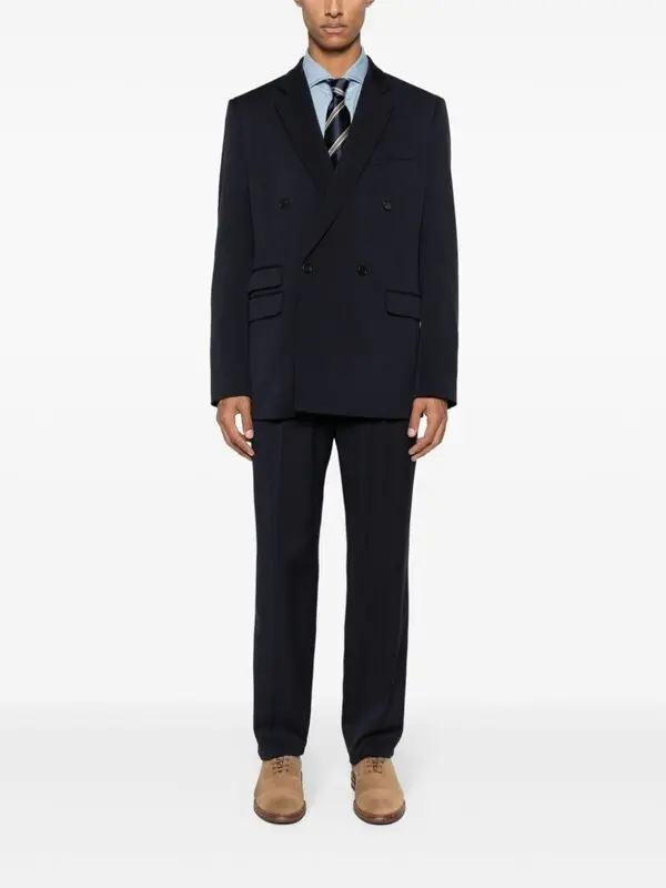 Brunello Cucinelli Spread-collar Cotton Shirt - Blue