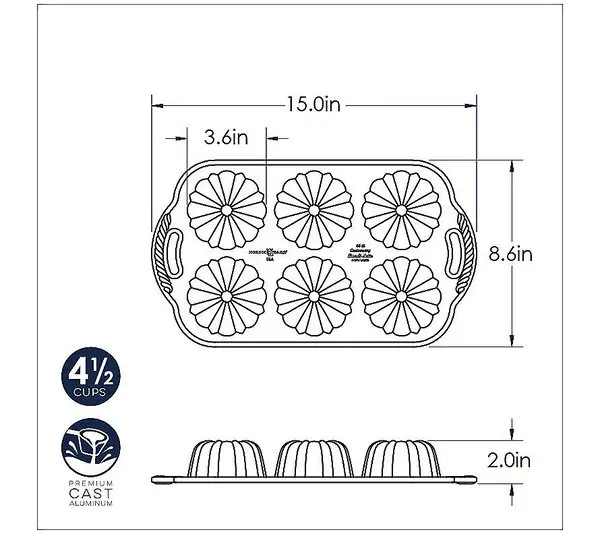 NORDICWARE Anniversary Bundtlette Pan