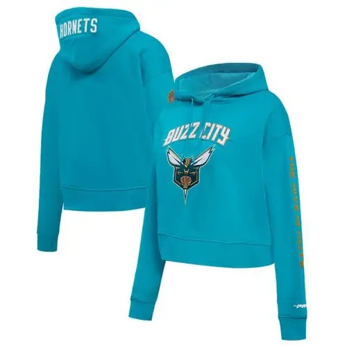 PRO STANDARD Charlotte Hornets 2023/24 City Edition Cropped Pullover Hoodie
