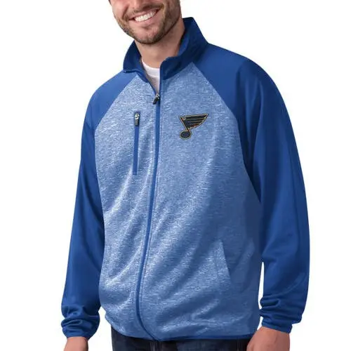 G-III SPORTS BY CARL BANKS St. Louis Blues Raglan Full-zip Track Jacket - Blue