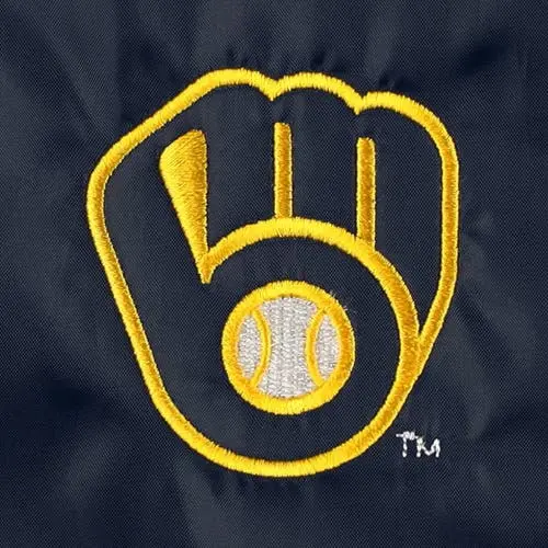 DUNBROOKE Milwaukee Brewers Coach's Raglan Full-snap Windbreaker Jacket