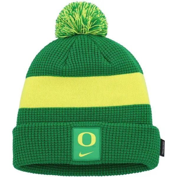 Nike Youth Oregon Ducks Cuffed Knit Hat With Pom