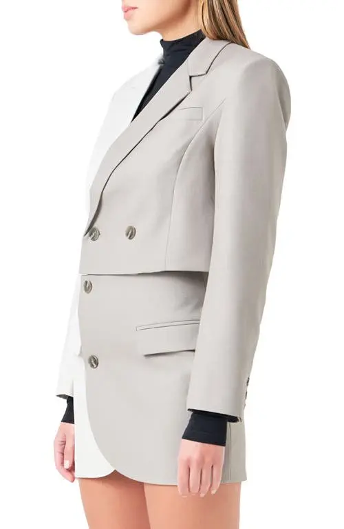 GREY LAB Colorblock Cropped Blazer