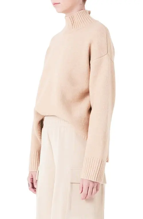 GREY LAB Turtleneck Sweater - Caramel
