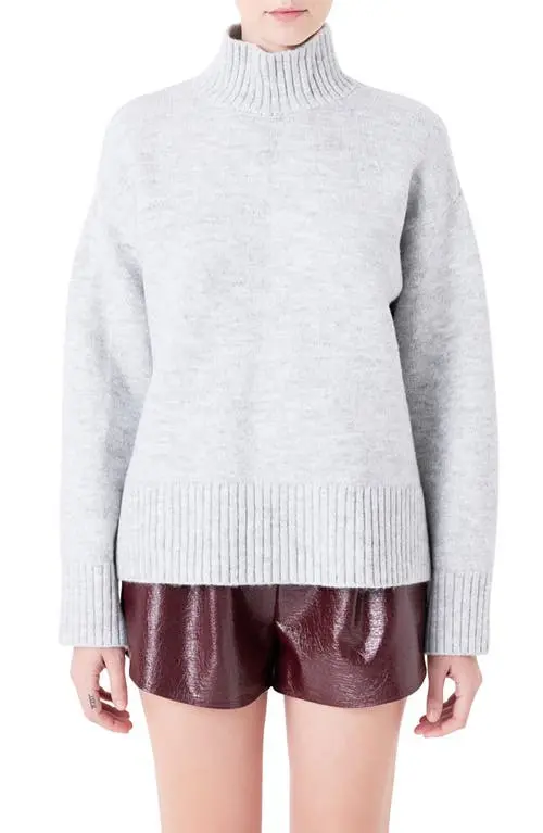 GREY LAB Turtleneck Sweater - Grey