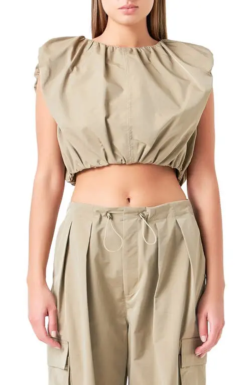 GREY LAB Sleeveless Crop T-shirt