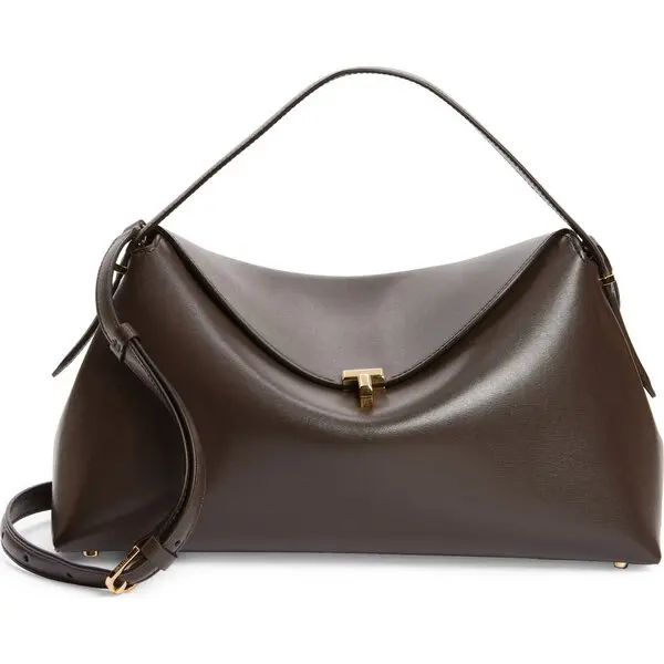 TOTEME T-lock Curve Shoulder Bag - Bark