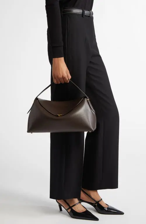 TOTEME T-lock Curve Shoulder Bag - Bark