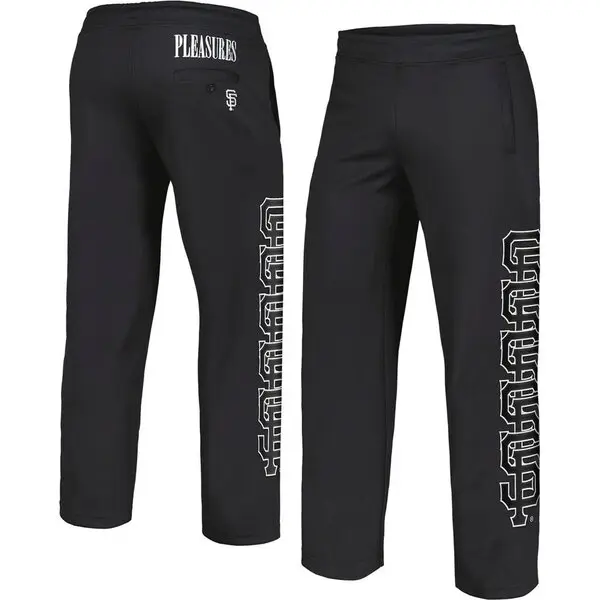 PLEASURES San Francisco Giants Pitcher Track Pants - Black