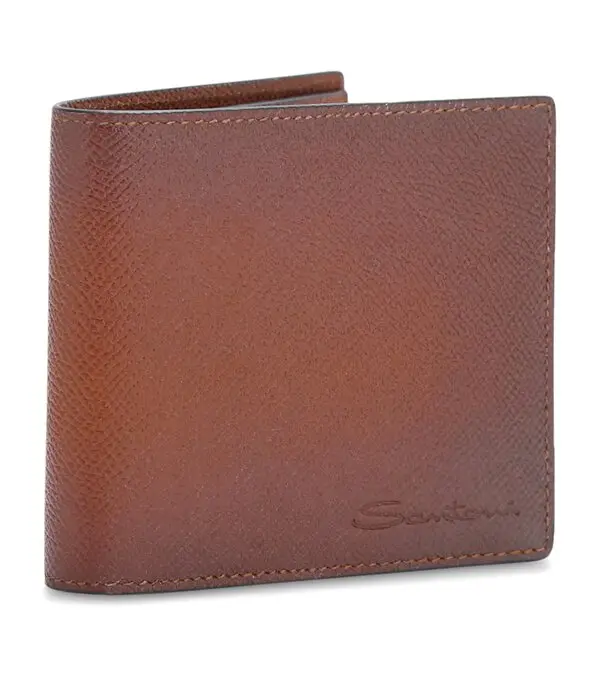 Santoni Leather Wallet - Brown