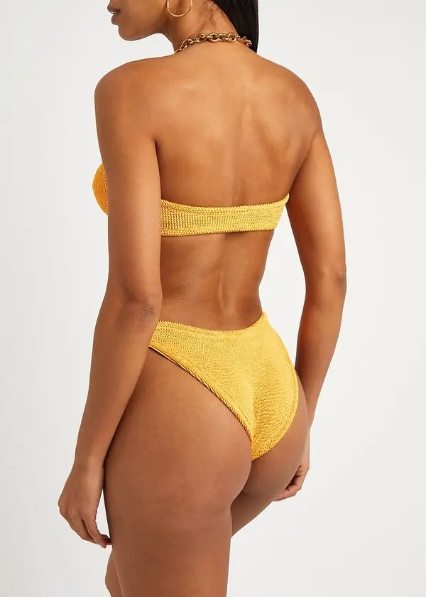Hunza G Jean Seersucker Bandeau Bikini Set