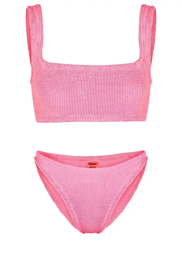 Hunza G Xandra Seersucker Bikini - Bright Pink