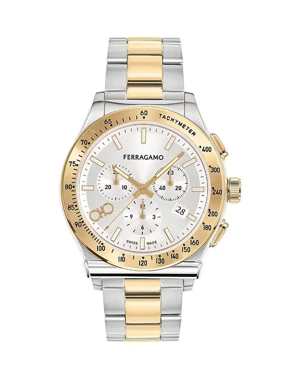 FERRAGAMO 1927 Chrono Chronograph, 42mm - Silver/two-tone