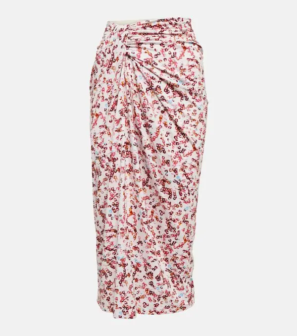 MARANT ETOILE Jeldia Printed Midi Skirt - Multicoloured